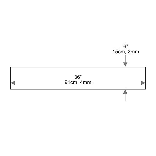 Rectangle Floating Glass Shelf - 6" x 36" Inch -3/8" Inch Thick - Flat Polished
