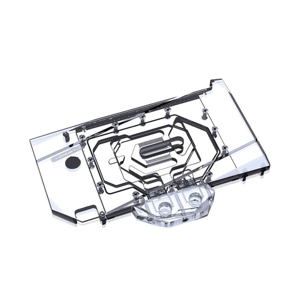 Copper GPU Water Cooling Block GPU Waterblock Graphics Card Water Cooling Block for Zotac GeForce RTX 4090 AMP Extrme AIRO Trinity (5V ARGB RBW Aura Effect LED Lights GPU Block with Backplate)