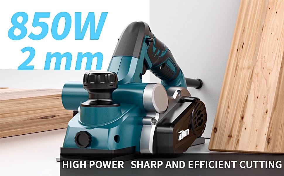 DNTI 6.6amp Corded Electric Handheld Planers 17000rpm Hand Planer Power Woodworking Tool Power Handheld Planer for Wood Chamfer DIY(58218.
