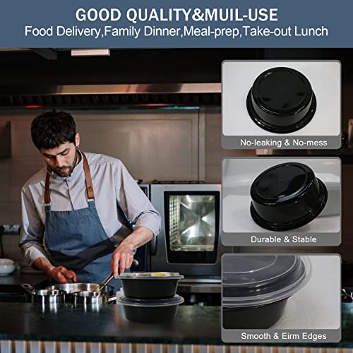 DODHEG 30 Pcs 34 Ounce Meal Prep Bowls with Lids, Kitchen Prep Containers, Take Away Containers, for kitchen, Picnics, Salad etc.
