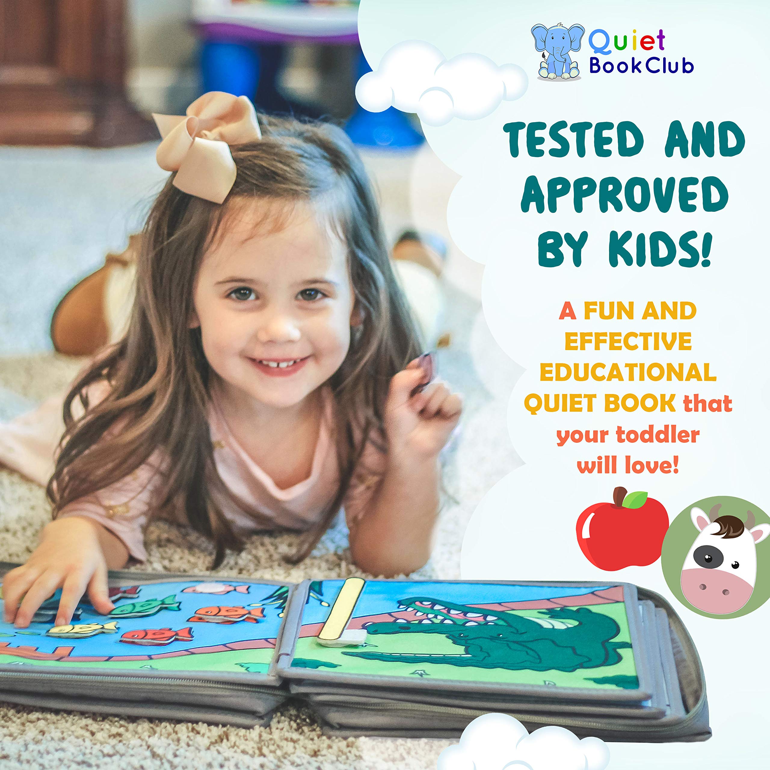 Quiet Book Busy Book for Toddlers Montessori Book Airplane Activity Toy for Car Preschool Travel Activities Road Trip