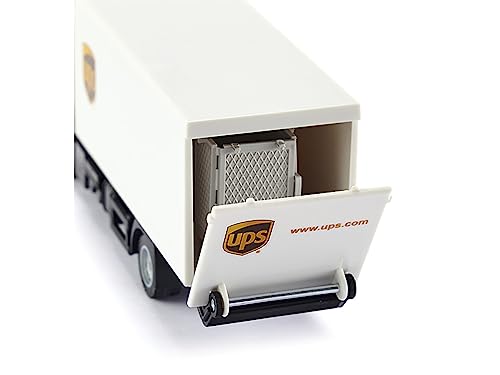 Man Tractor Truck Brown with Box Body and Tail Lift UPS 1/50 Diecast Model by Siku SK1997
