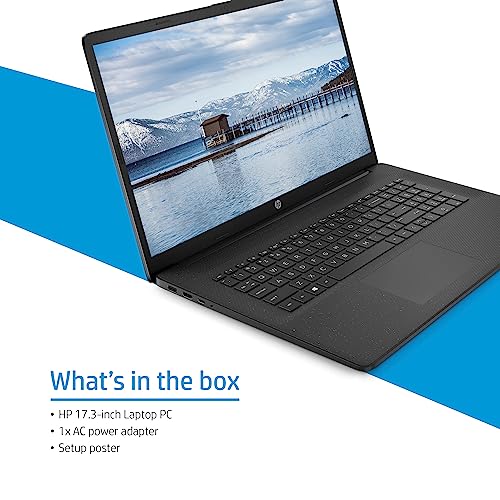 HP Laptop 17 17.3" FHD (1920 x 1080) Laptop Computer - AMD Ryzen 7 7730U 8-Core up to 4.50 GHz Processor, 32GB DDR4 RAM, 4TB NVMe SSD, AMD Radeon Graphics, Windows 11 Pro, Black