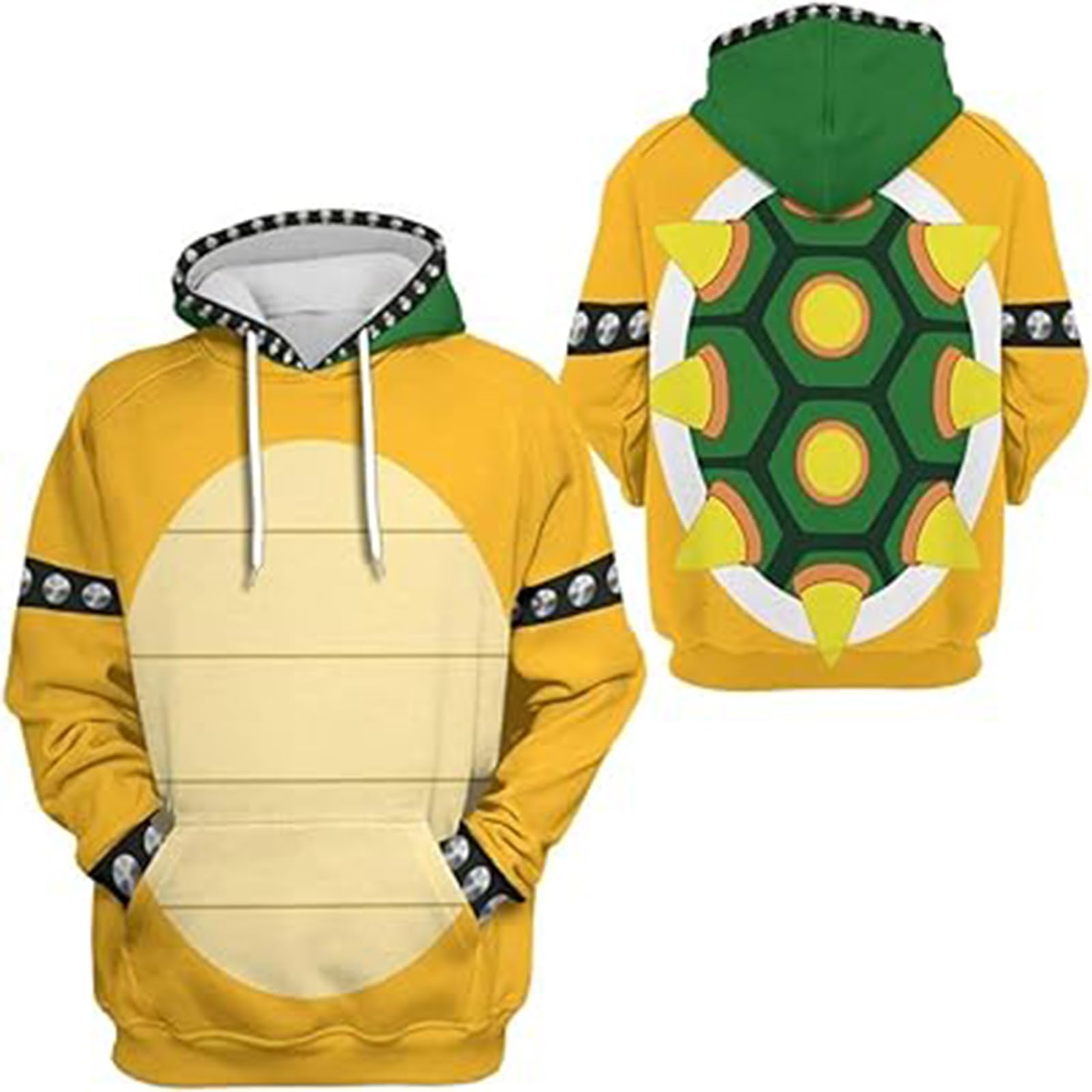 Bowser Costume Adult - 3D Printed Full Zip Cosplay Hoodie