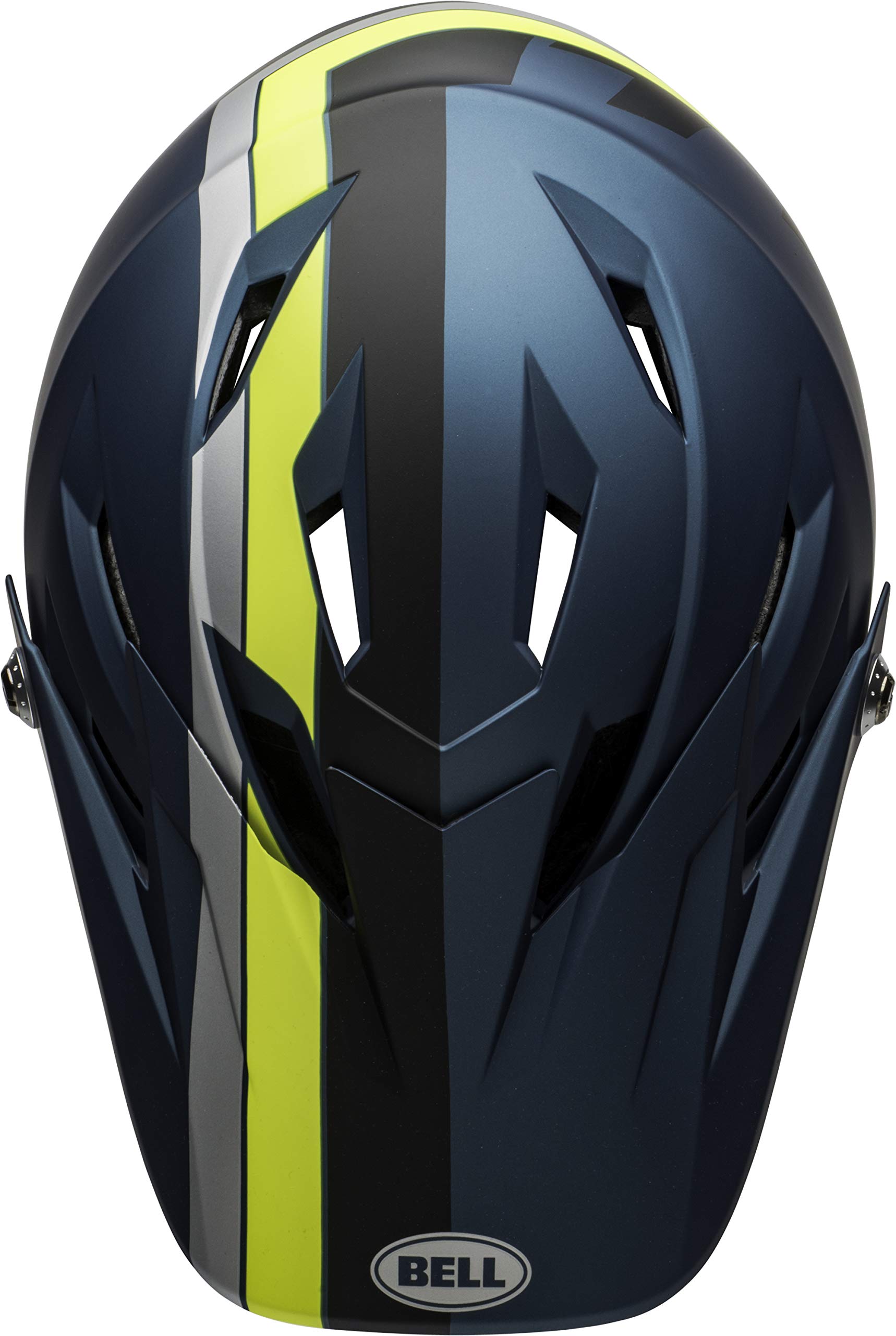 BELL Sanction Adult Full Face Bike Helmet - Matte Blue/Hi-Viz (2023), Medium (55-57 cm)