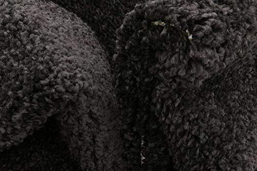 Unique Loom Solo Collection Area Rug - Calabasas (7' 10" x 10' Rectangle, Charcoal/ Black)