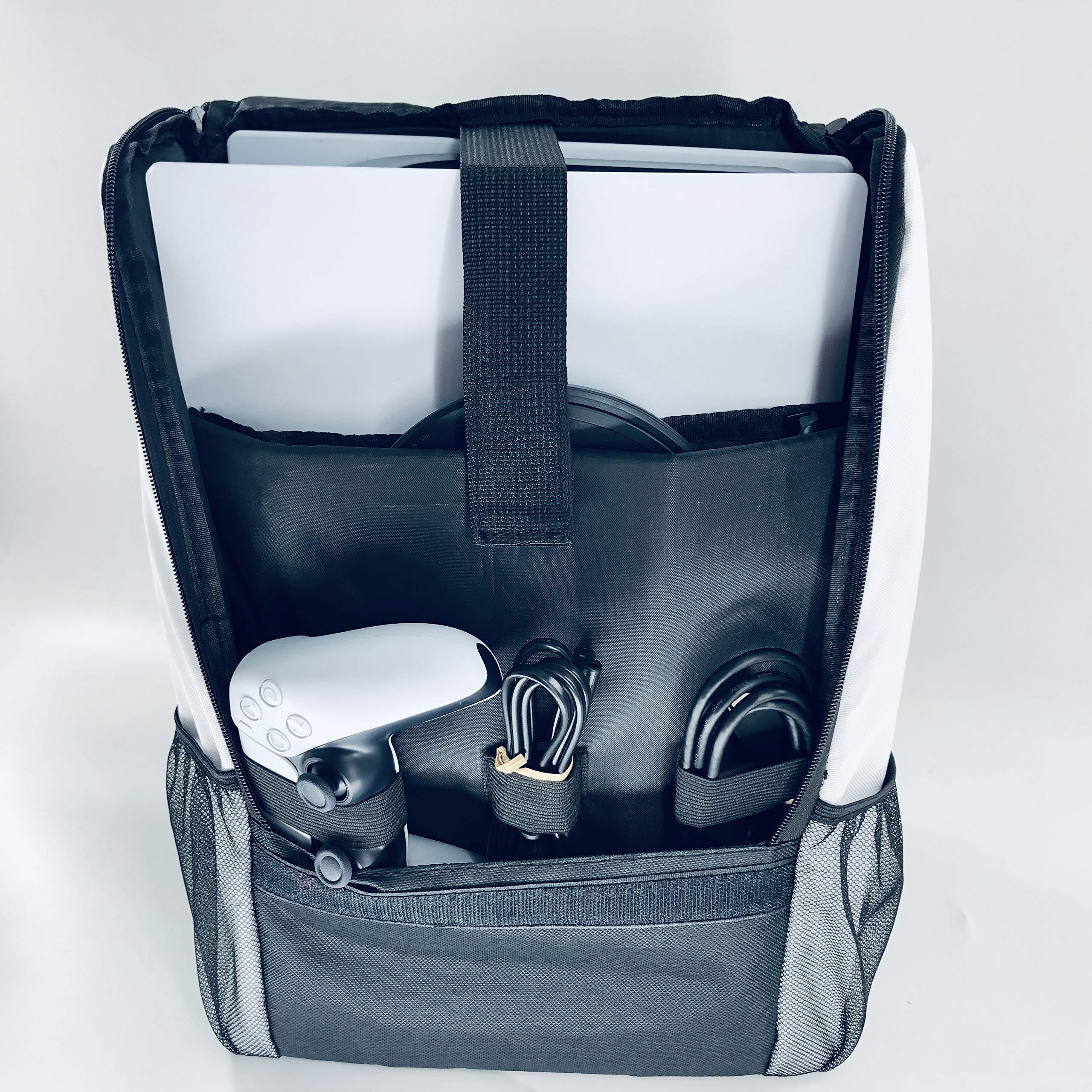PS5 Travel Bag 2.0 | Controller, PS5, Wire & Headphones | Light Weight & Breathable | Double Stitched Straps | Play Station 5 Backpack