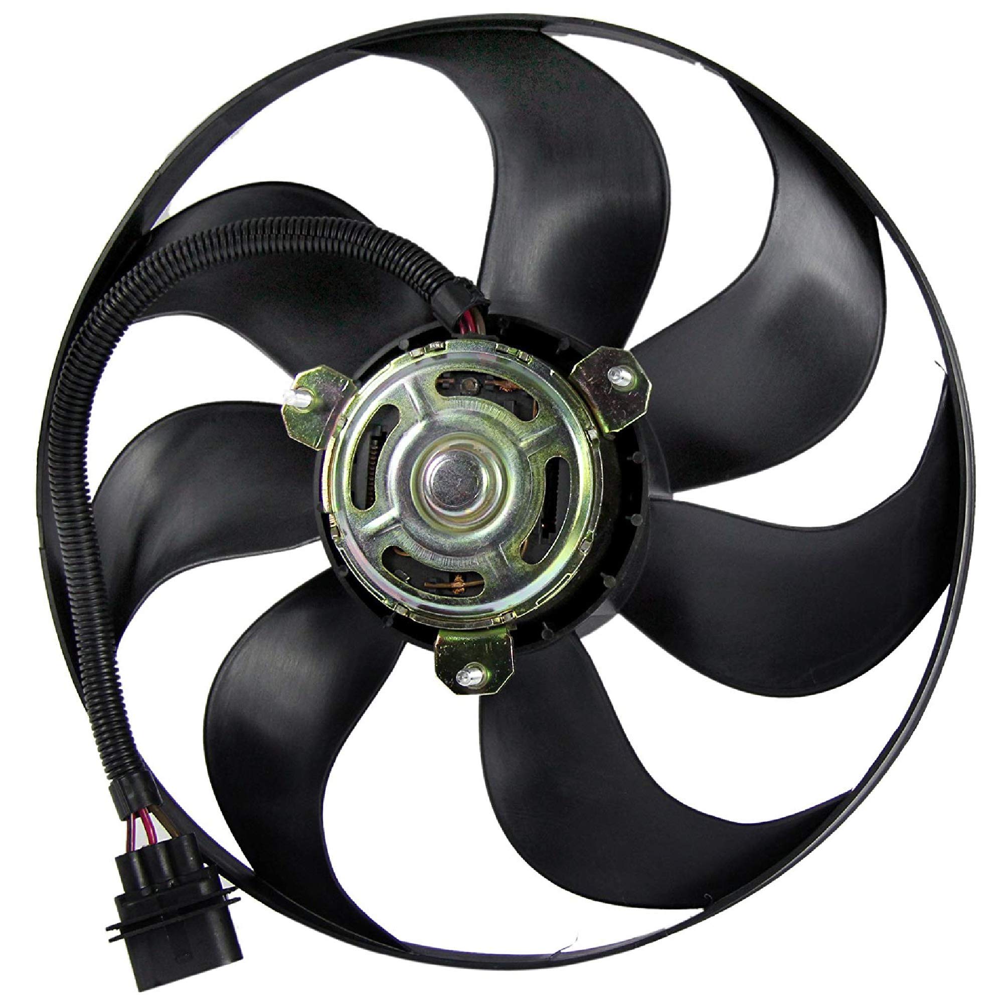 BOXI Left Driver Side Radiator Cooling Fan Fits for Volkswagen Beetle 1998 1999 2000 2001 2002 2003 2004 2005 2006 (Replaces 6X0959455C 6X0 959 455 C)