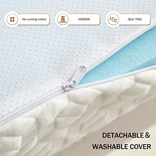 Fiberluxury 3 Inch Gel Infused King Size, High Density Cooling Ventilated Design Memory Foam Bed Toppers-Ultra Plush Mattress Toppers with Bamboo Cover