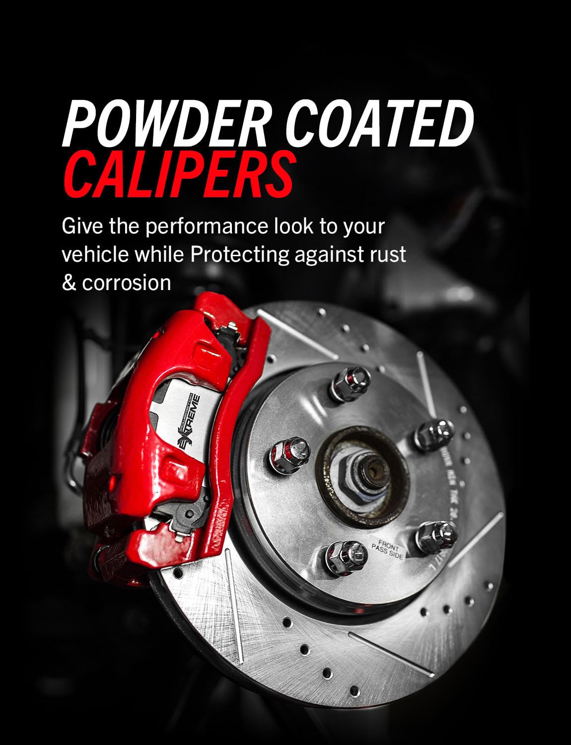 Power Stop KC5293-26, Z26 Rear Caliper Kit-Drilled/Slotted Rotors, Carbon Ceramic Brake Pads, Calipers For Lincoln Town Car 2003-2011 [Model Specific]