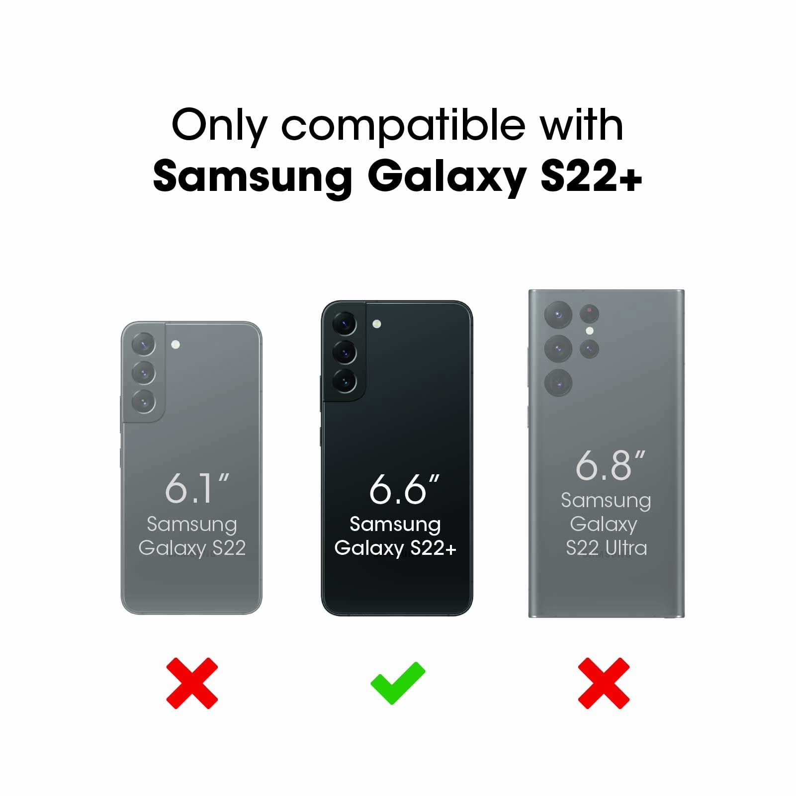 OtterBox Galaxy S22+ Prefix Series Case - Clear, Ultra-Thin, Pocket-Friendly, Raised Edges Protect Camera & Screen, Wireless Charging Compatible