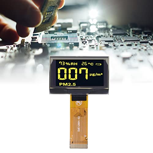 Digital LCD Board, Easy Installation 1.54in 128x64 LCD Display Screen for DIY(MRC128-2 Yellow)