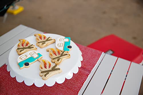 Camco 53369 Life Is Better at the Campsite Cookie Cutters - Perfect for Making Decorative Cookies - Includes (1) Campfire and (1) RV Cookie Cutter , White