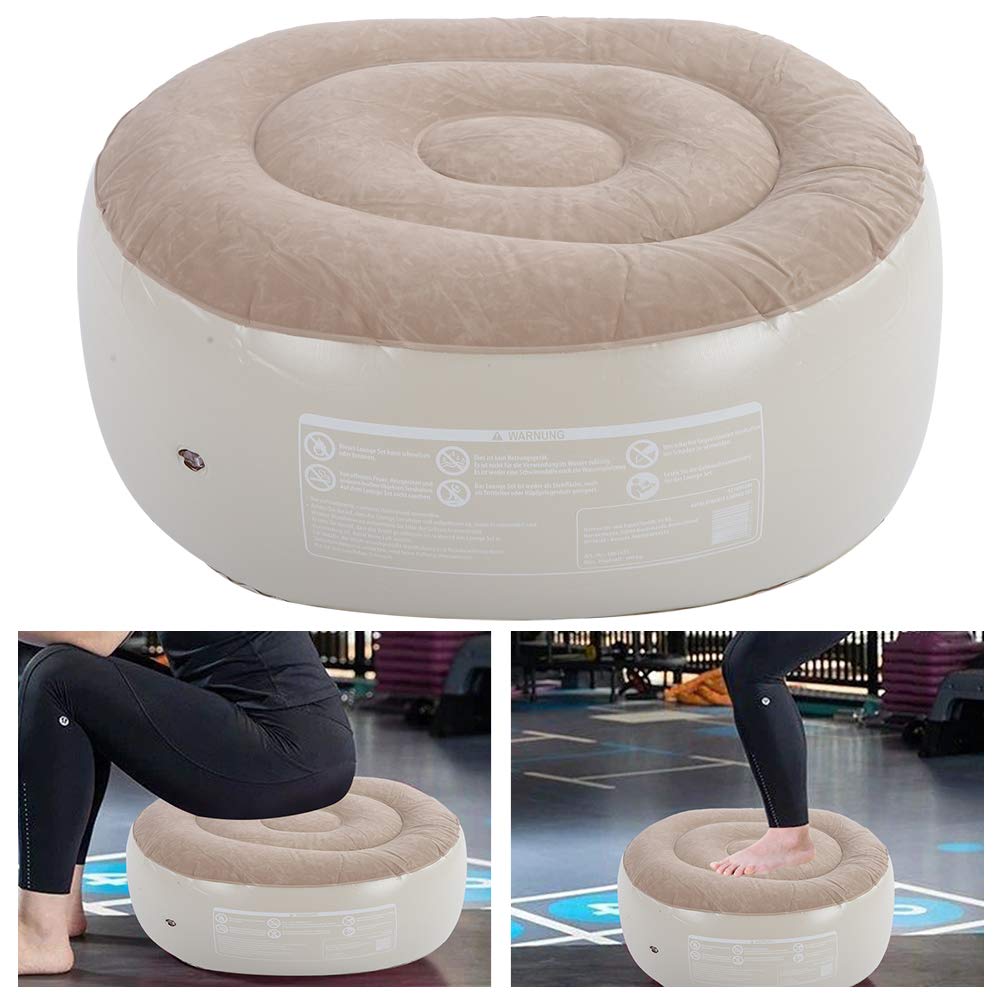 Inflatable Foot Stool PVC Air Inflatable Stool Ottoman Chair for Dorm or Outdoor Camping or Sports