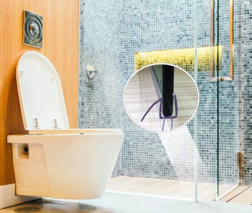 eatelle Frameless Ultra Clear Shower Door Bottom Seal with Drip Rail - 3/8" (10mm) Thick, 36" Long Sweep - Glass Door Seal Strip Ultra Clear Durable Polycarbonate Stop Shower Leaks