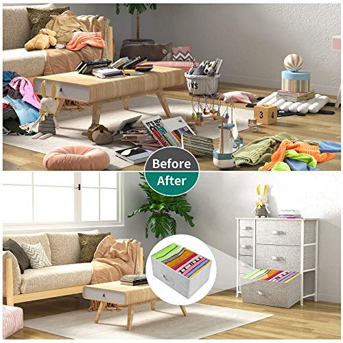 YITAHOME Dresser with 7 Drawers - Fabric Storage Tower, Organizer Unit for Bedroom, Living Room, Hallway, Closets & Nursery - Sturdy Steel Frame, Wooden Top & Easy Pull Fabric Bins