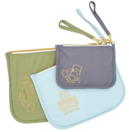 Mother Load Diaper Bag Organizer Pouches Worry-Free, Outing Essentials for Your On-The-Go Family, Includes Snack Bag, Toy Pouch, New Mom Stuff Bag with Hidden Pocket 3pc - Set Perfect Shower Gift