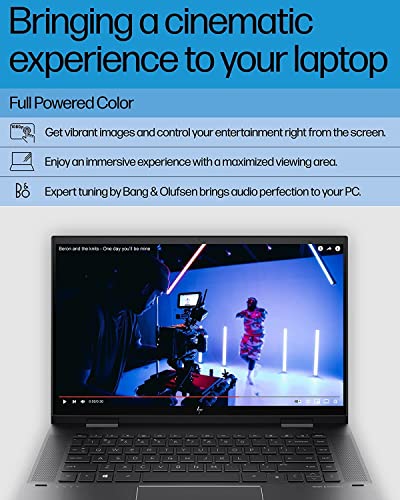 HP 2023 Newest Envy x360 Touchscreen 2-in-1 Laptop, 15.6 Inch Touch Display, AMD Ryzen 7 5825U Processor, AMD Radeon Graphics, 16GB RAM, 512GB SSD, Finger Print Reader, Bluetooth, Wi-Fi, Win 11 Home