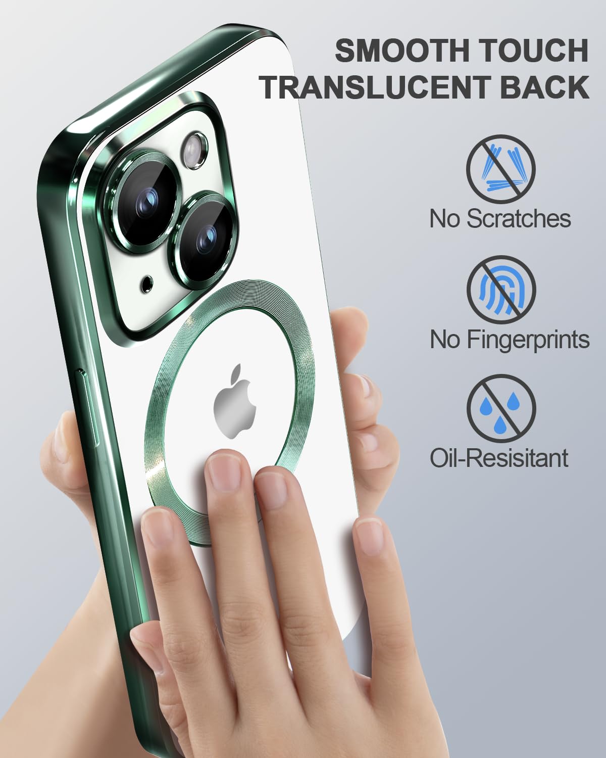 BOTOER Magnetic Matallic Glossy Designed for iPhone 14 Phone Case with Full Camera Protection [Compatible with MagSafe] for Women Girls Phone Case (6.1")-Purple