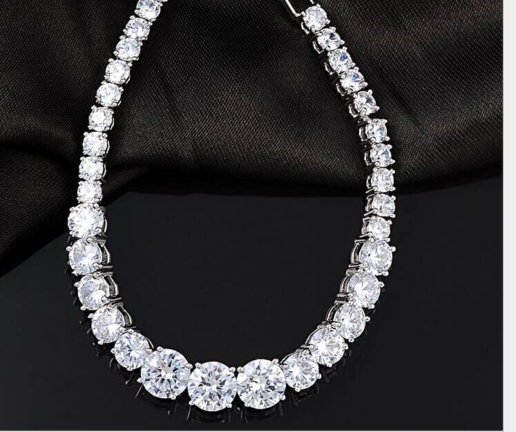 Clear White Luxurious Zircon Elements Austrian Crystal Bracelet White Gold Plated Fashion Jewelry Made with