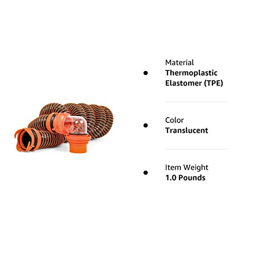 Camco RhinoEXTREME 15-Foot Camper/RV Sewer Hose Kit | Features TPE Technology for Abrasion Resistance and Crush Protection | Includes Pre-Attached Rhino Swivel Fittings (39861)