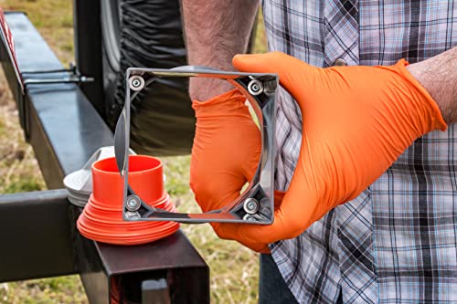 Camco RV Magnetic Bumper Cap | Allows for Convenient Storage of Your 4-in-1 Adapter During Travel | Features a Vented Cap for Air Flow While in Storage (40335), Gray