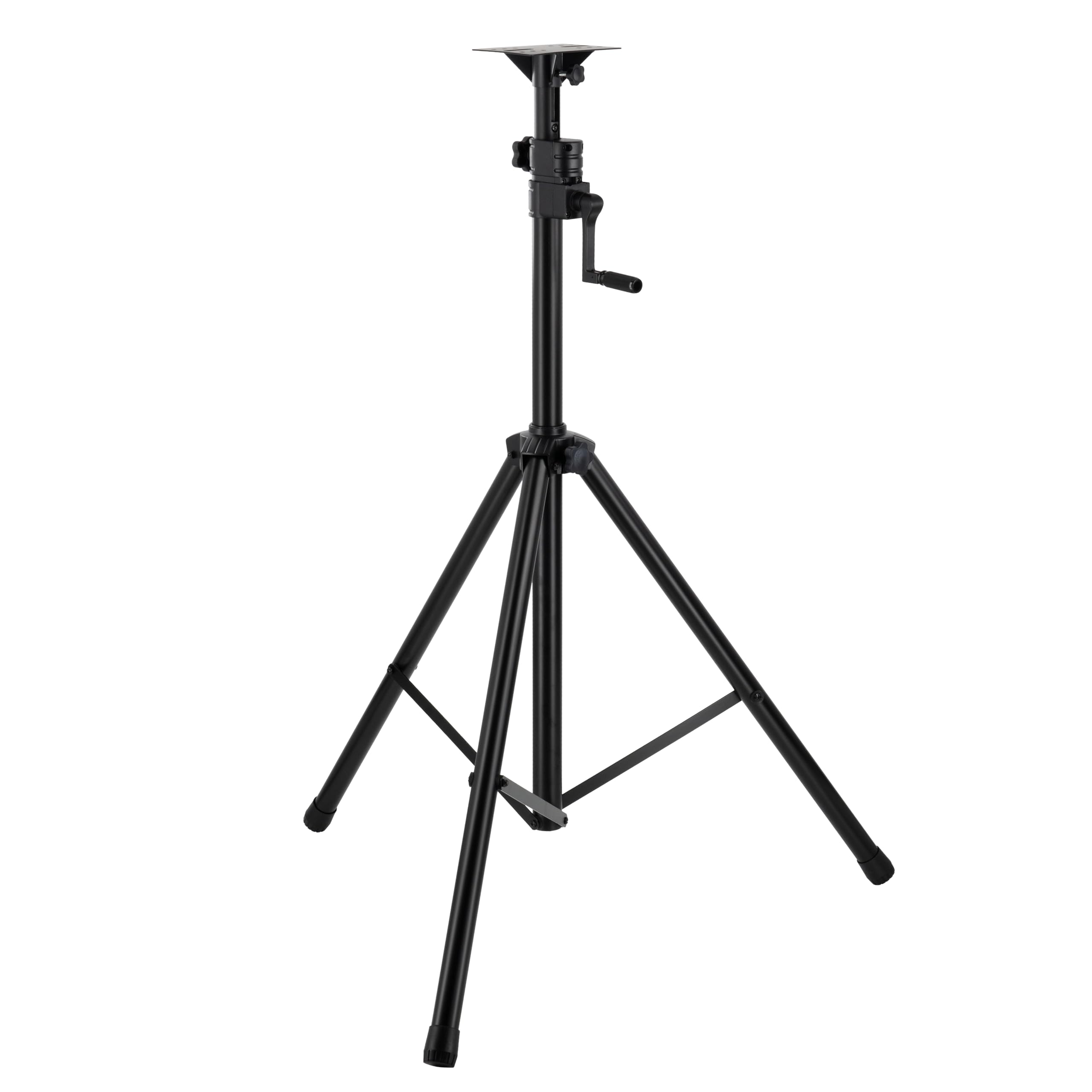 Clef Audio Labs Heavy Duty Speaker Stand - Adjustable 44-80" Height, Reinforced Tubing, Wide Tripod Base, Safety Pin, Mounting Bracket, Carrying Bag