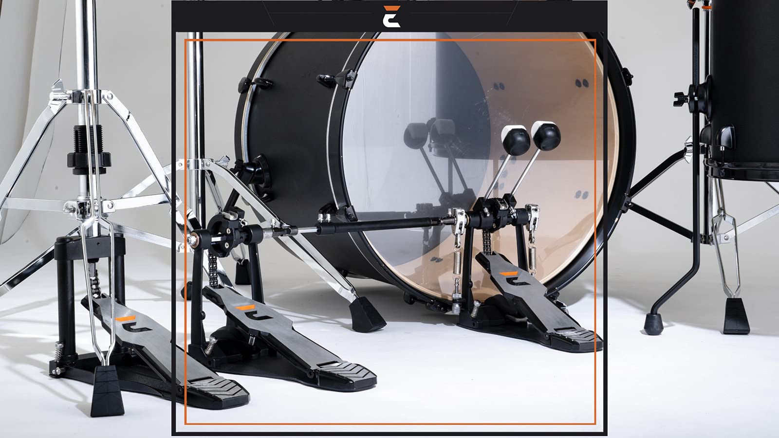 Premium Double Bass Drum Pedal, Edge Hardware Design (EHWD) PE1D