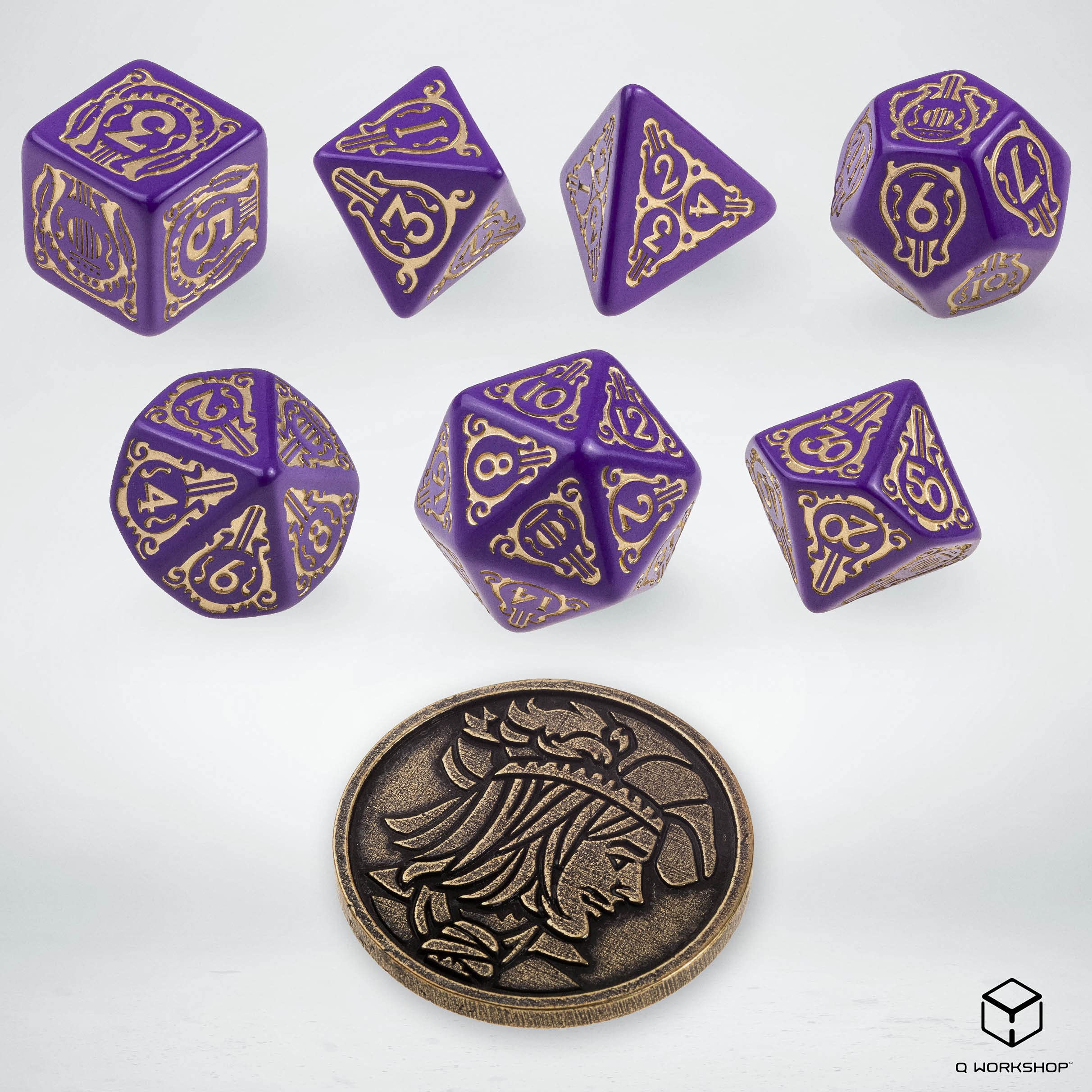 Q-Workshop Witcher Dice Set. Dandelion - Viscount de Lettenhove