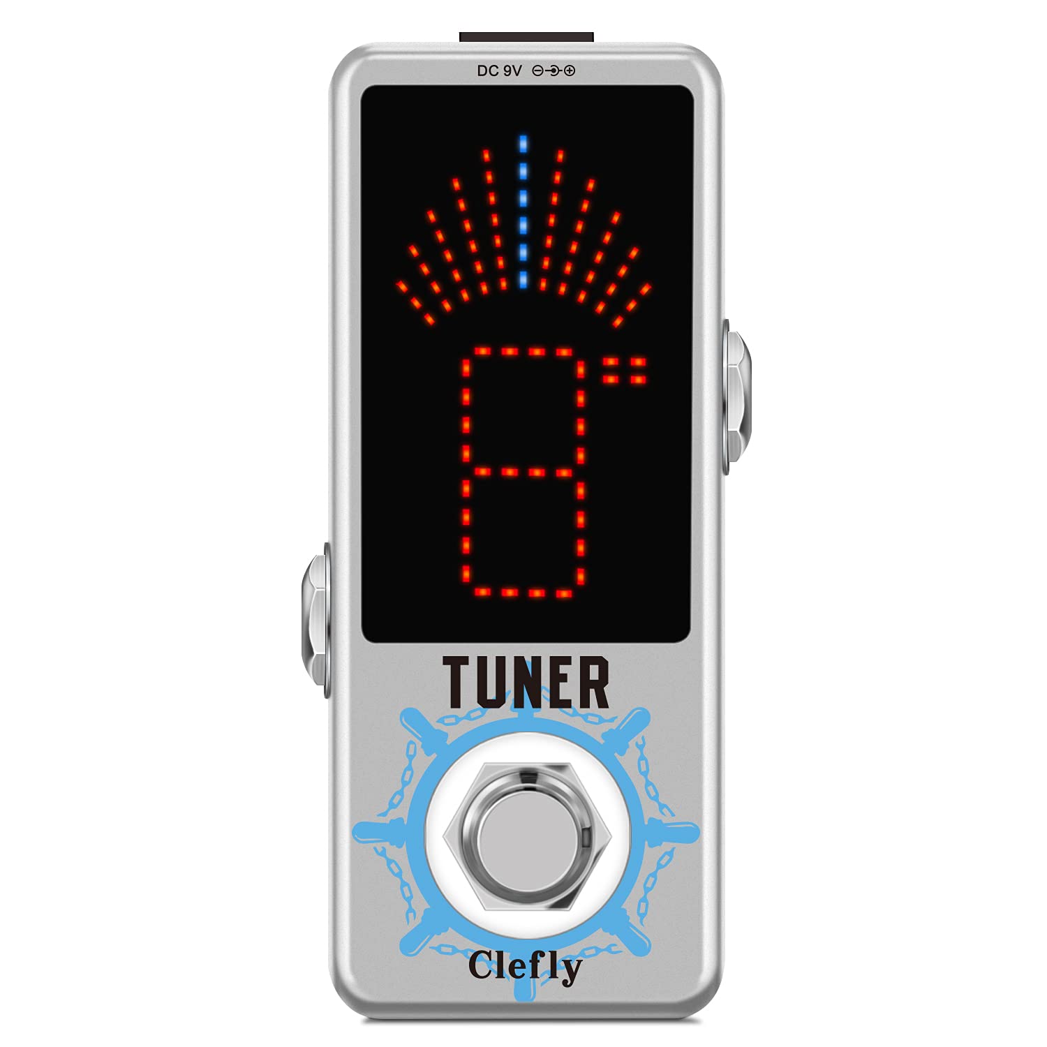 Clefly Guitar Tuner Pedal High Precision Tuning Pedals For Electric Guitar Bass Accurate ± 1 Cent Mini Size True Bypass