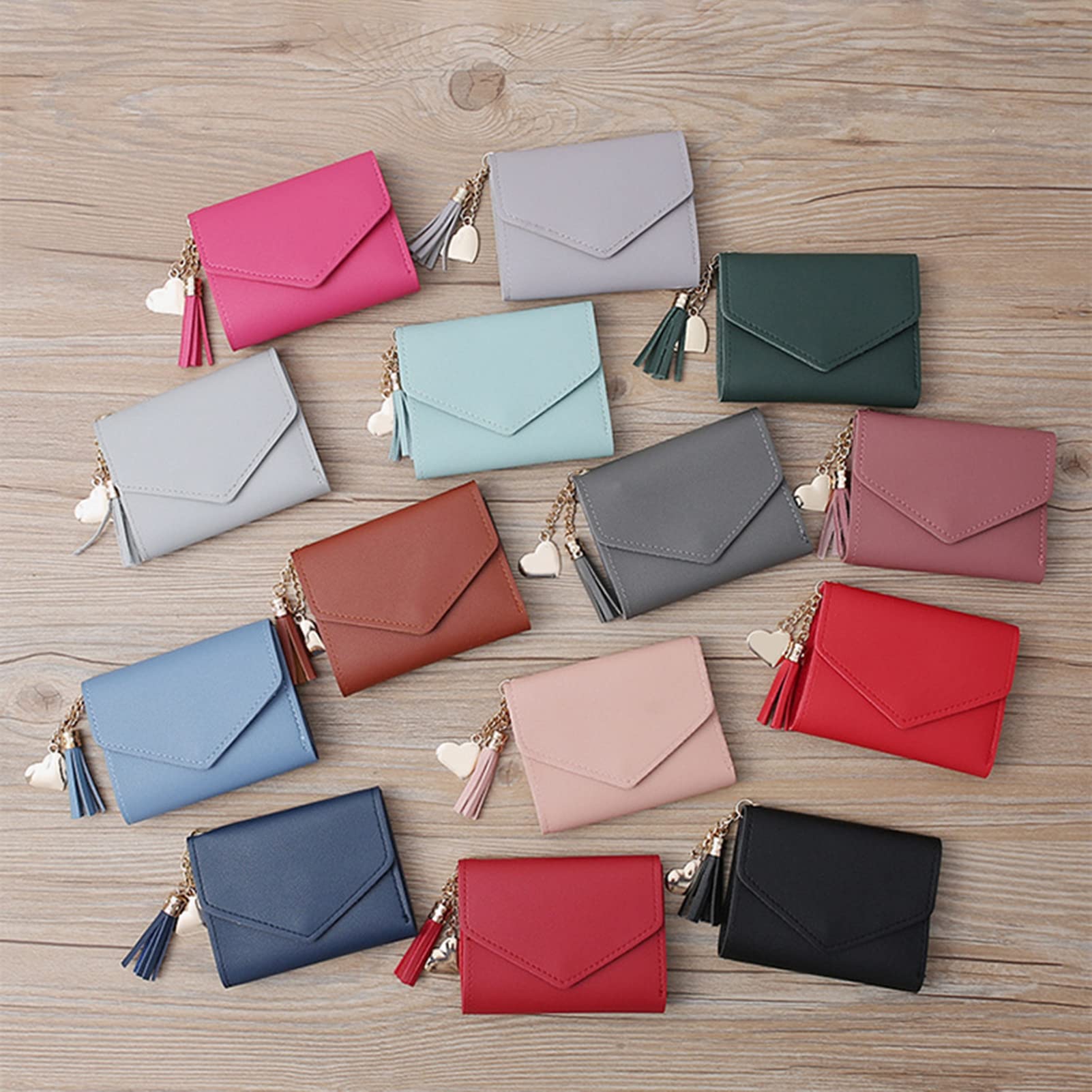 Card Holder Slim Wallet Eco-friendly Foldable Faux Leather Cash Card Holder Purse for Shopping Wallet,Light Green