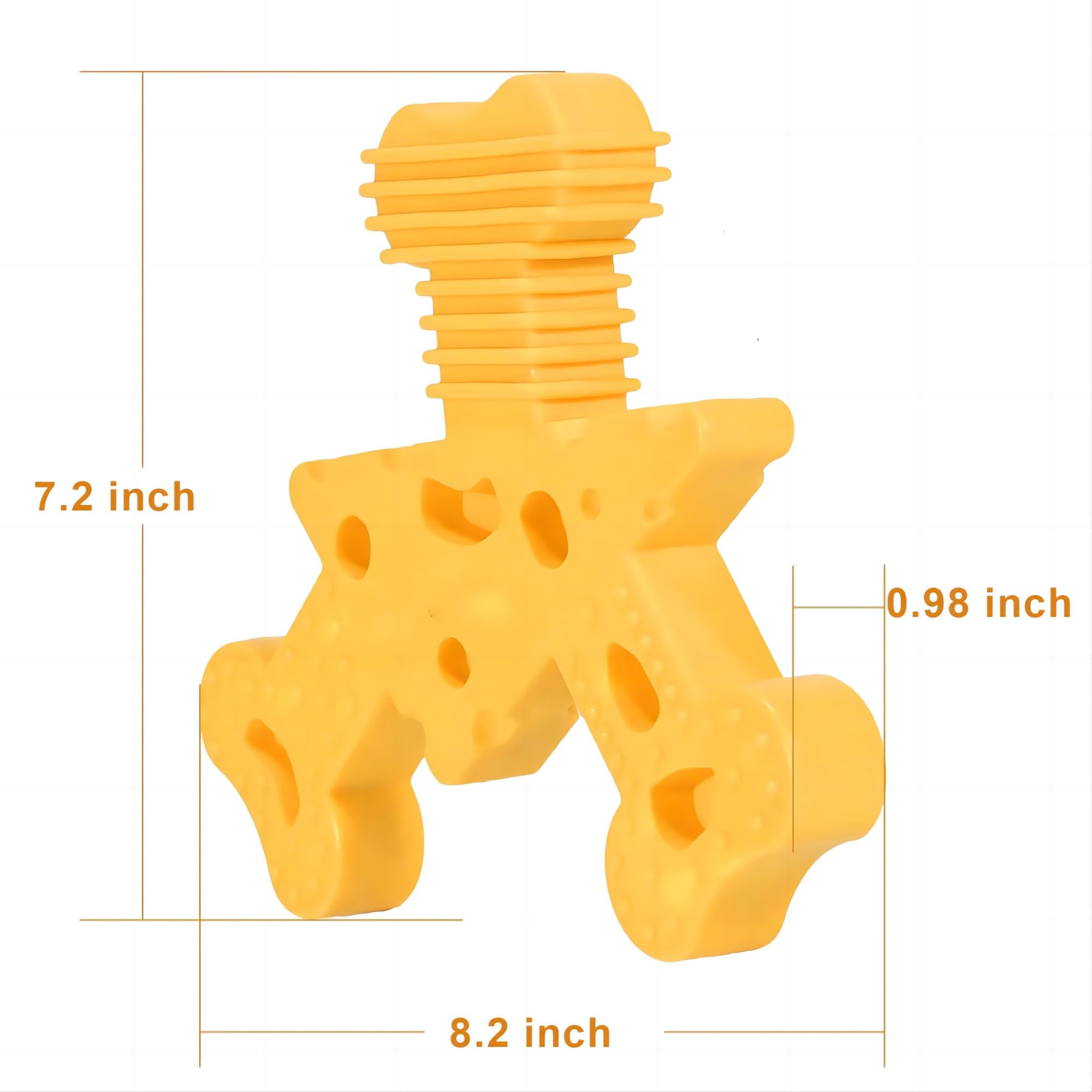 E&E Bestlife Cheese-Shaped Cheese-Flavored Dog chew Toy is Made from Safe and Biodegradable Nylon Material Providing Your pet with a Tasty and Safe chew Toy thoughtfully