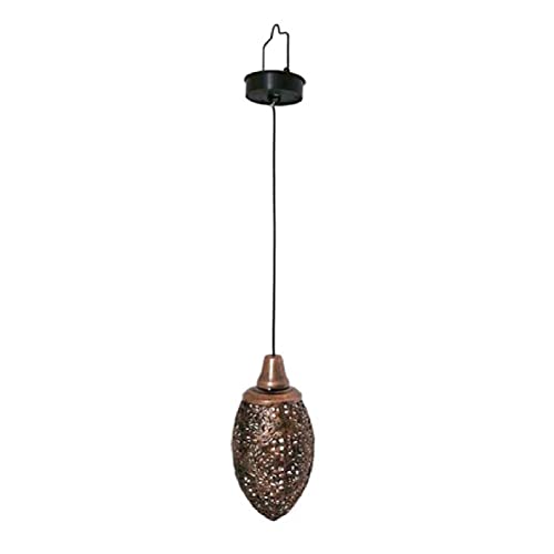 Outdoor Garden Lights Courtyard Decor Yard Home Decoration Accessories Metallic LED Solar Light Hollow Lantern Hanging