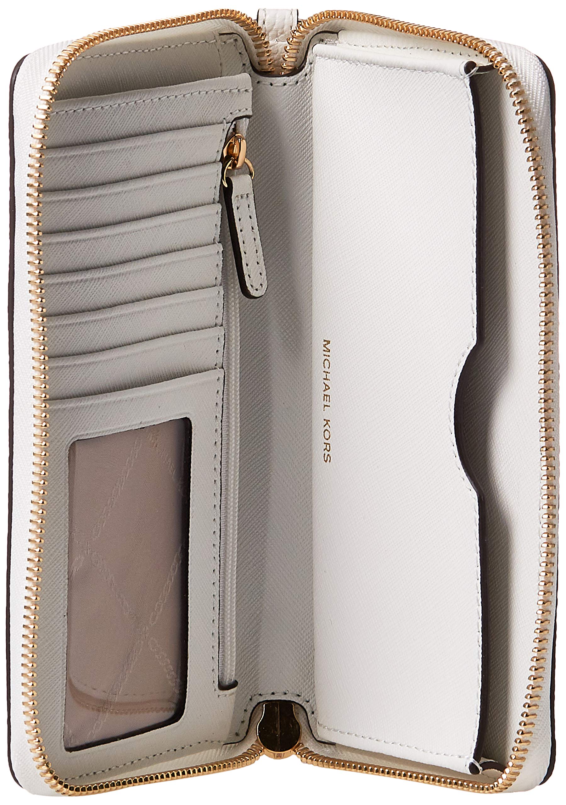 Michael Kors Pebbled Leather Smartphone Wallet Wristlet - Optic White