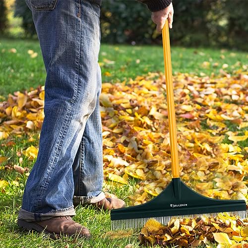 Bulunow Artificial Turf Rake, 55" Long Whole-Piece Pole No Broke Design - Garden Hand Broom Rake for Easy Quick Remove Leaves, Debris, Shrubs, Pet Hairs.. from Turf, Lawn, Synthetic Grass, Carpet