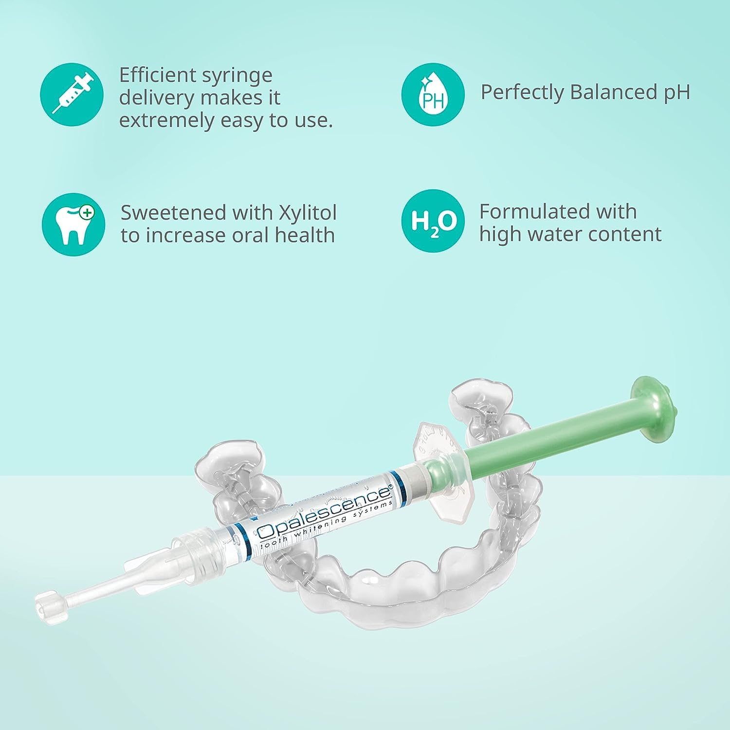Opalescence 35% Gel Syringes Teeth Whitening - Refill Kit (4 Packs / 8 Count) Carbamide Peroxide. Made by Ultradent, in Cool Mint Flavor. Tooth Whitening Refill Syringes 5197-4