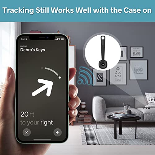 Fintie Soft Silicone Case for Tile Mate (2022), Lightweight Flexible Protective Skin Cover, Anti-Lost Scratch Resistant Holder Accessory for Tile Mate (2022) Finder Tracker - Black