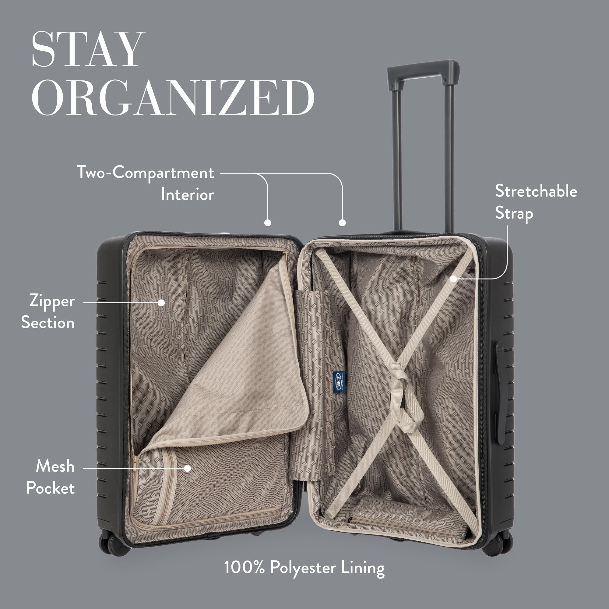 Bric's 28" Expandable Spinner Suitcase - Travel Luggage with TSA-Approved Lock and Hard Shell Exterior - B|Y Ulisse - Electric Blue