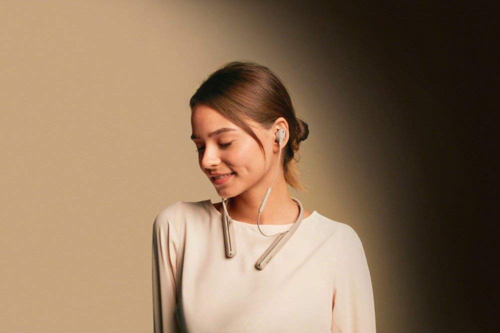 Sony WI-1000XM2 Industry Leading Noise Canceling Wireless Behind-Neck in Ear Headset/Headphones with mic for Phone Call with Alexa Voice Control, Silver