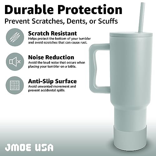Jmoe USA 3-Pack Boot Sleeve Covers for Simple Modern 40oz & 30oz Trek Tumbler With Handle | Travel Mug | Protects Against Dents & Scratches | Fits Summit Bottles | Soft Silicone (Sea Glass Sage)