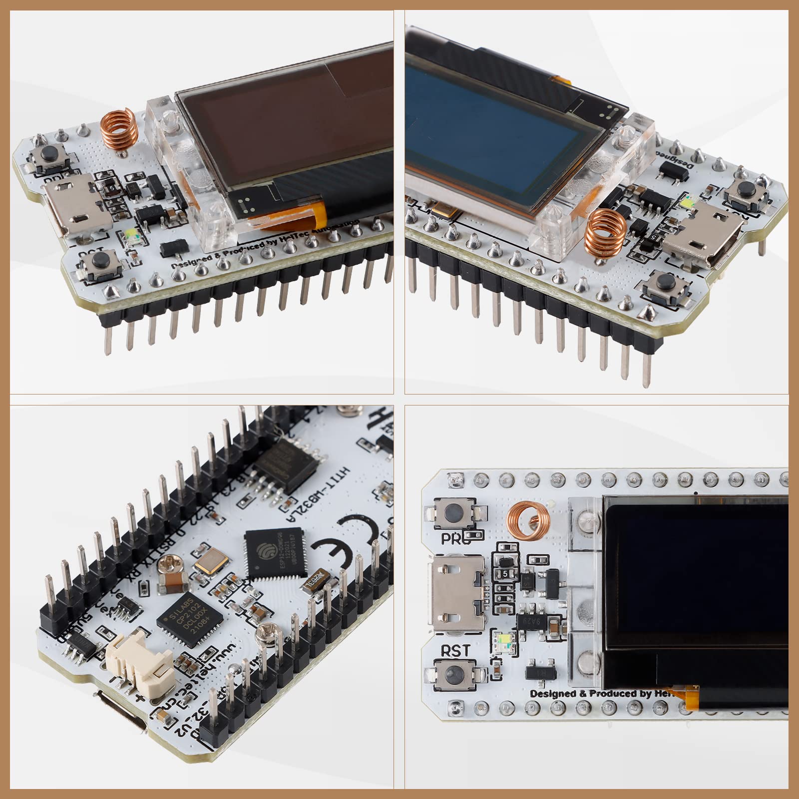 EC Buying ESP32 Development Board SX1262 V3 ESP32 LoRa Integrated WiFi+Bluetooth Dual-Core Microprocessor 240MHz 8MB Flash CP2102 with OLED Display Included 868/915MHZ Antenna Suitable for Arduino