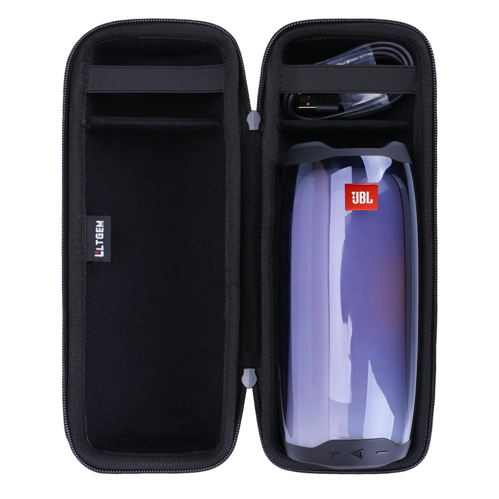 LTGEM Case Compatible with JBL Pulse 4/3 Waterproof Portable Speaker, Black