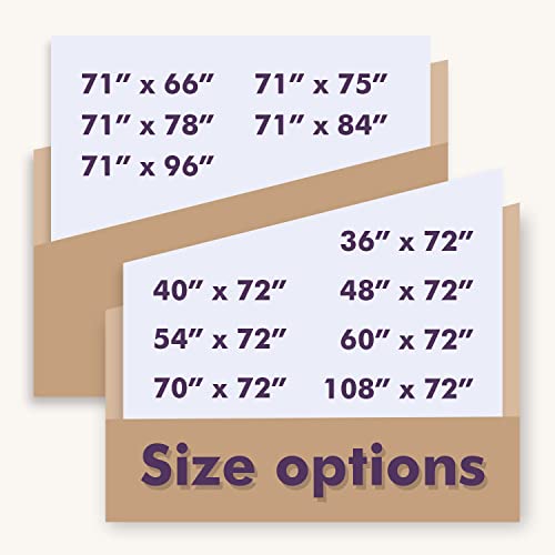 Mrs Awesome Embossed Microfiber Fabric Stall Shower Curtain Liner 48 x 72 inches, Washable and Water Repellent, White