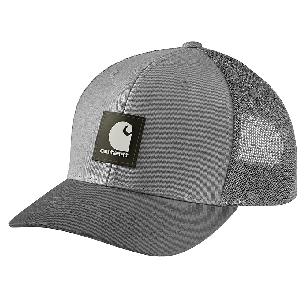 Carhartt mens Rugged Flex Twill Mesh Back Logo Patch Baseball Cap, True Olive, One Size US