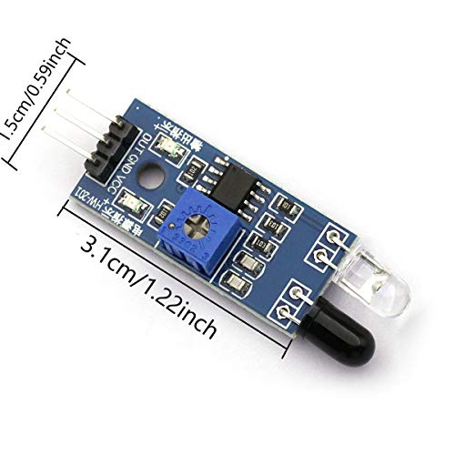 CenryKay 10PCS IR Infrared Obstacle Avoidance Sensor Module Reflective Photoelectric Sensor Module Compatible with Arduino Smart Car Robot DIY Kit