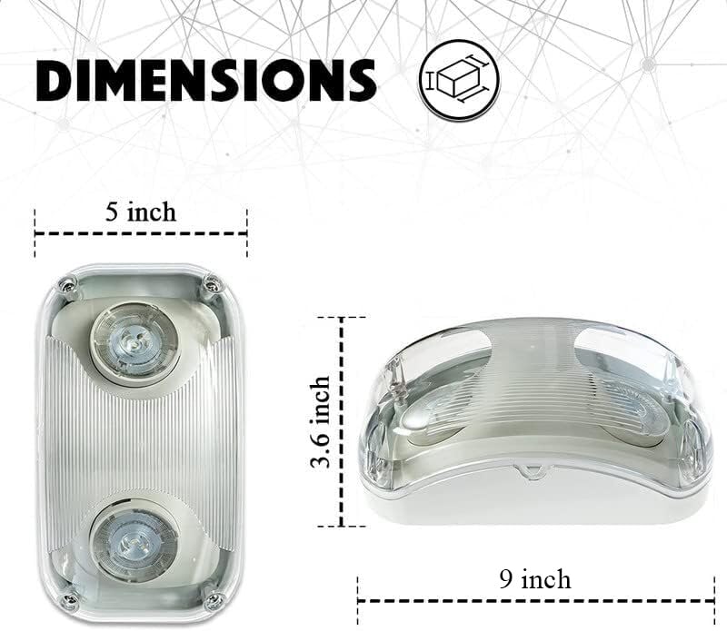 Ciata Waterproof Emergency Lights for Home, Emergency Exit Light, Emergency Lighting, Led Emergency Lights with Battery Backup, Emergency Lights for Business, and Commercial Emergency Light fixtures