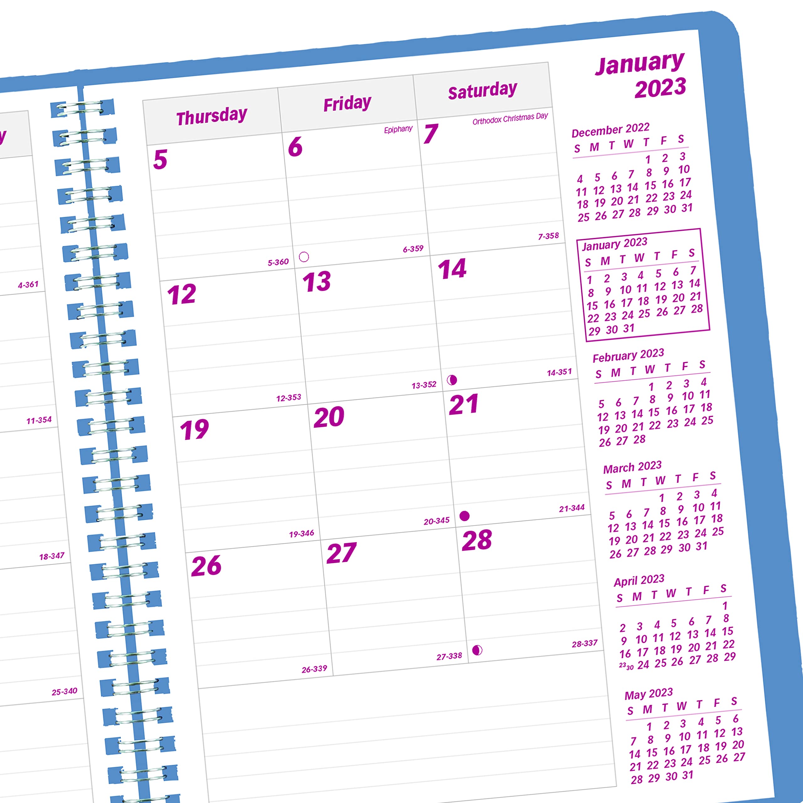 Brownline 2023 Essential Monthly Planner, 14 Months, December 2022 to January 2024, Twin-Wire Binding, 8.875" x 7.125", Mountain Green (CB1200G.03-23)