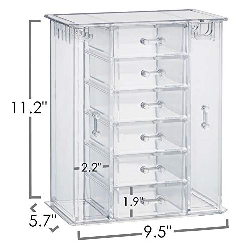 OnDisplay 6 Drawer Acrylic Jewelry Cabinet Organizer