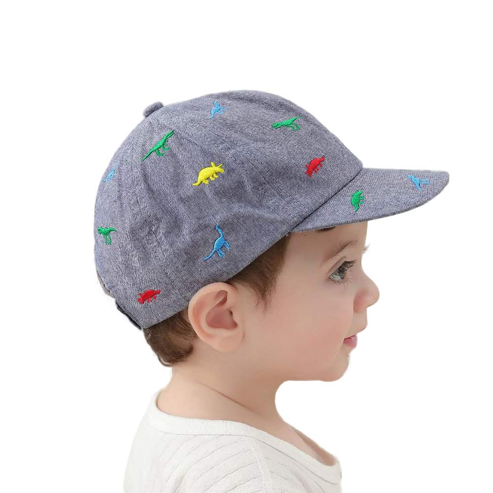 Boys Baseball Hat Toddler Trucker Hat Adjustable Snapback Sun Hat Baseball Cap for Toddler Kids Boys 1-8 Years(Print Dino,52cm)