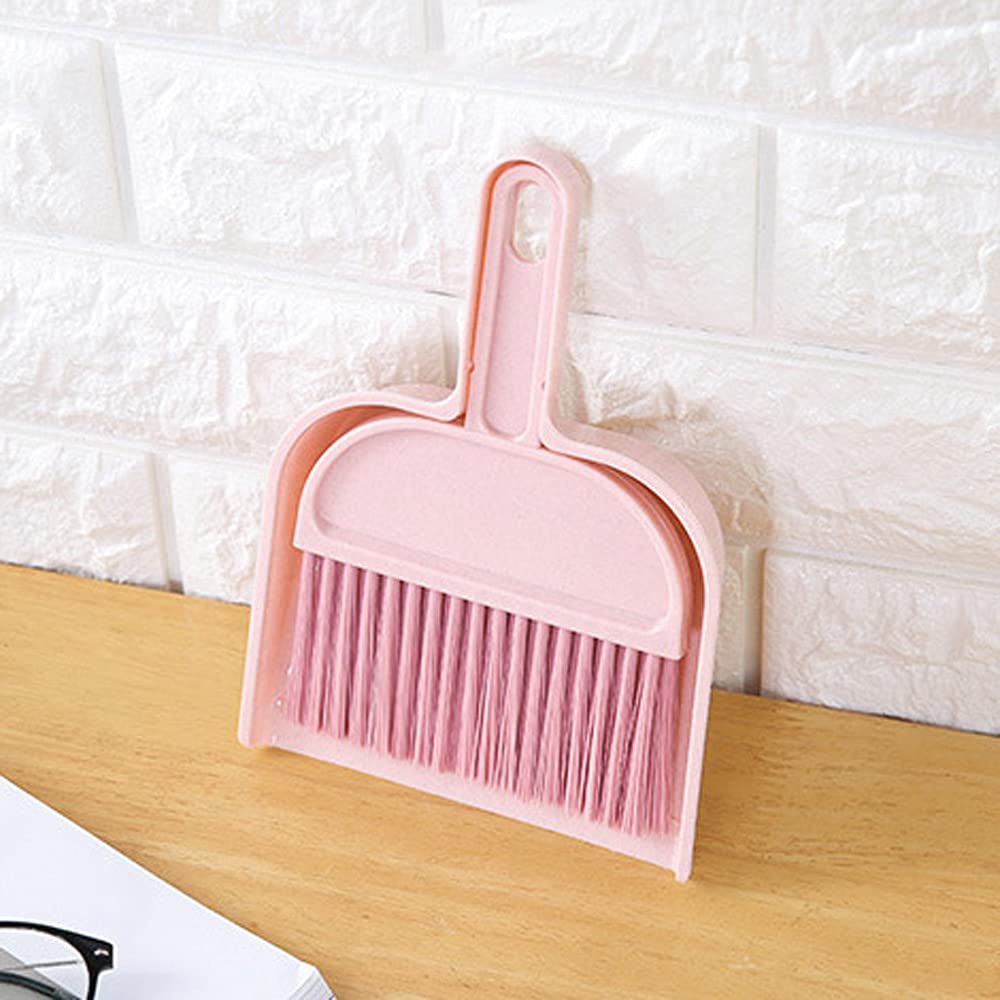 Broom Little Multi-Purpose Cleaner Household Window for Desktop Corner Keyboard Floor Dustpan(Blue)